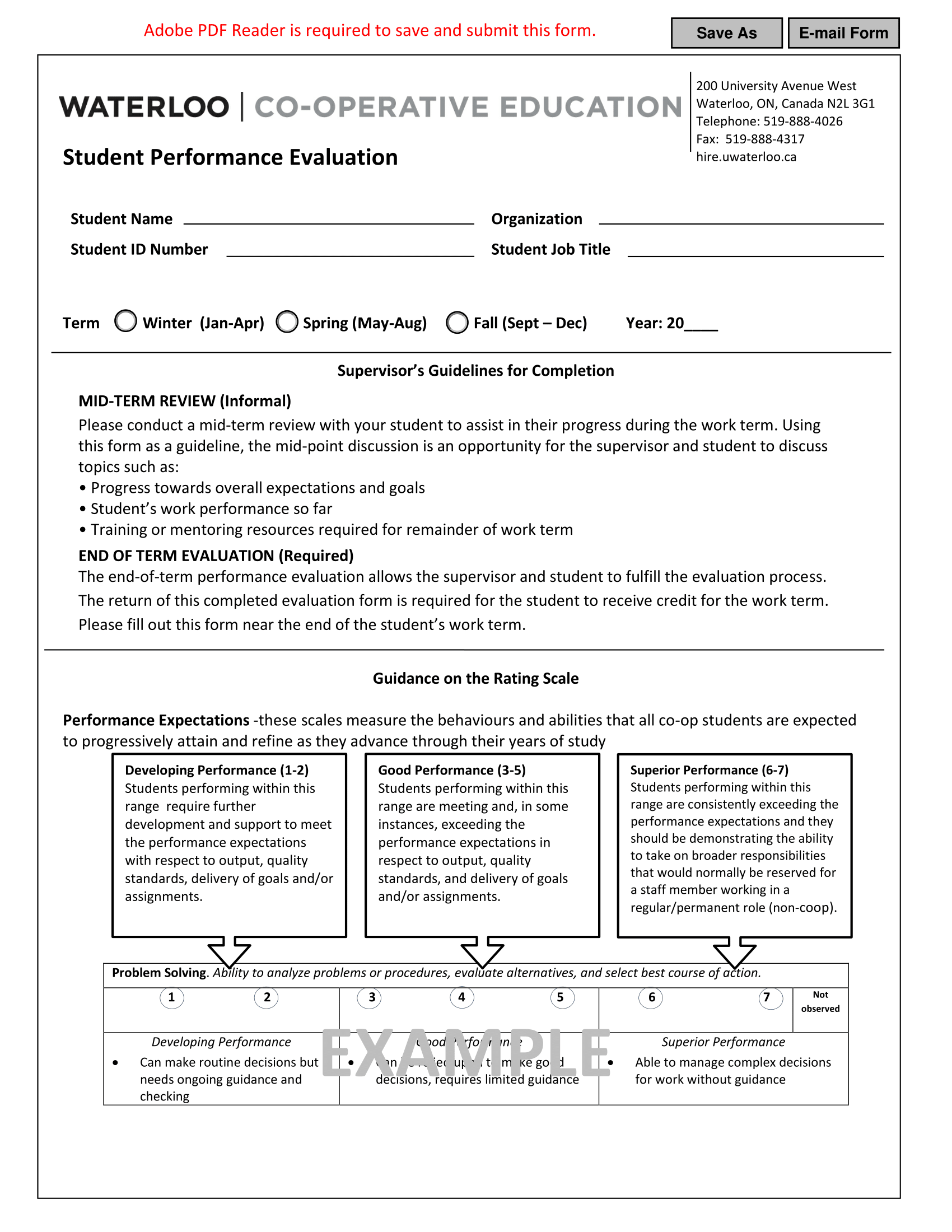 Performance Evaluation Examples Printable Forms